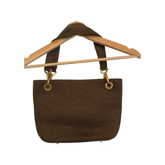 Eric Javits | Bags | Eric Javits Black And Gold Woven Tote Bag ...